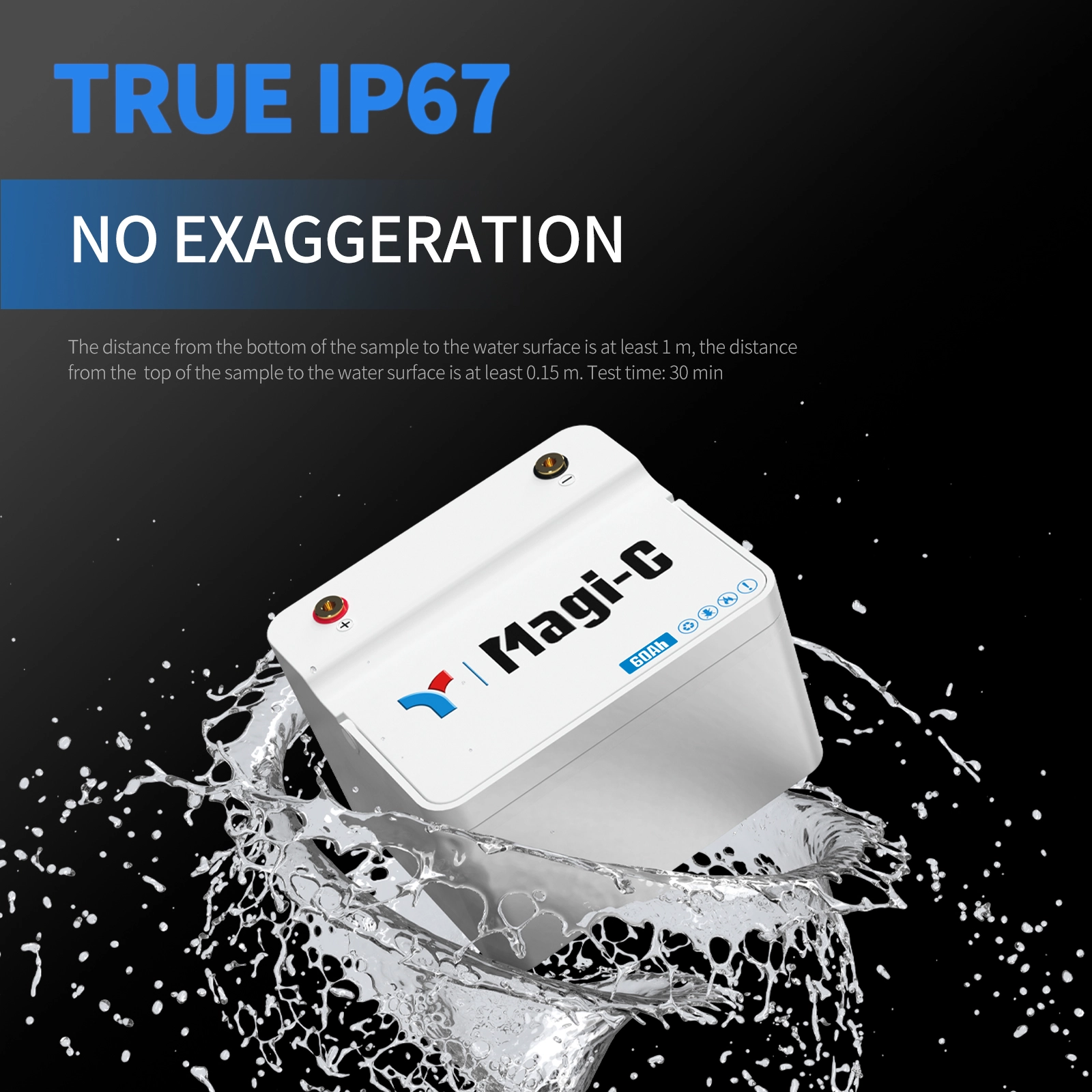 12V 60Ah LiFePO4 Battery - LYBESS