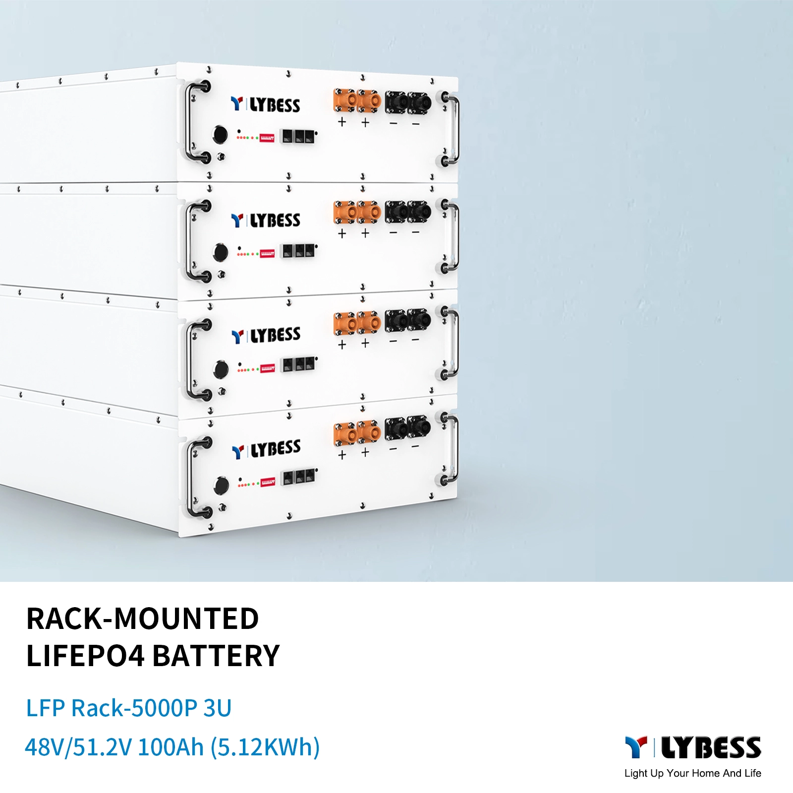 48V 100Ah 5KWh(3U) Rack-mounted Lifepo4 Battery - LYBESS