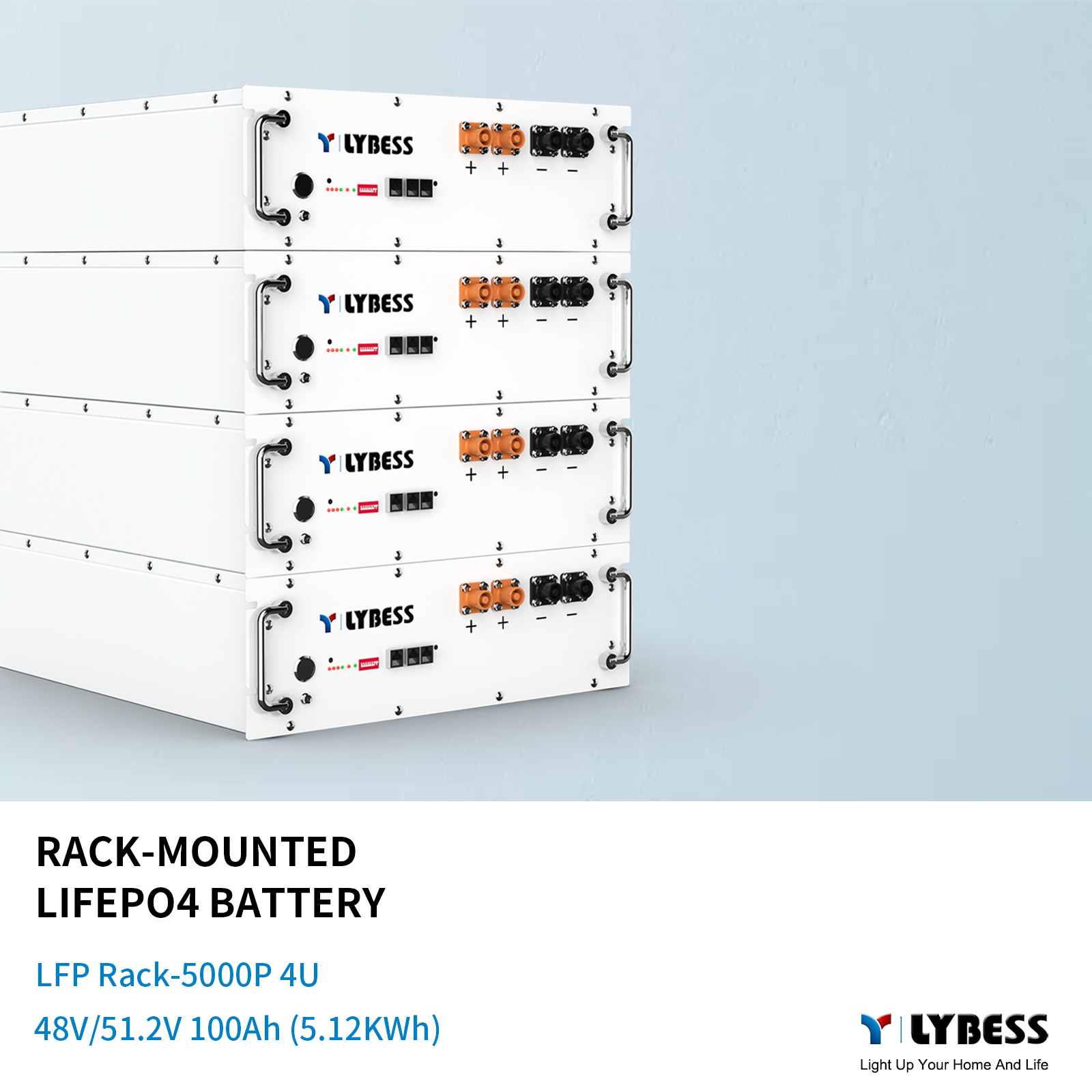 48V 100Ah 5KWh(3U) Rack-mounted Lifepo4 Battery - LYBESS