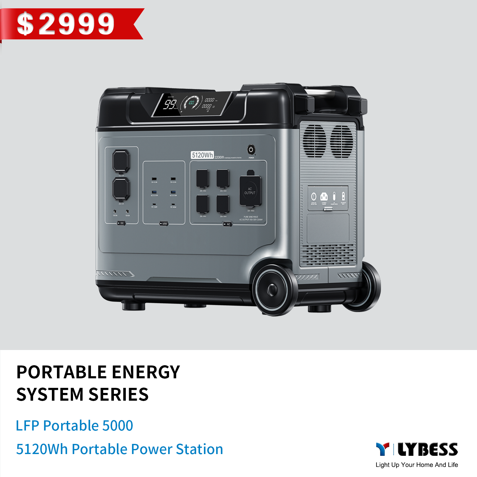 5120Wh Portable Power Station - LYBESS
